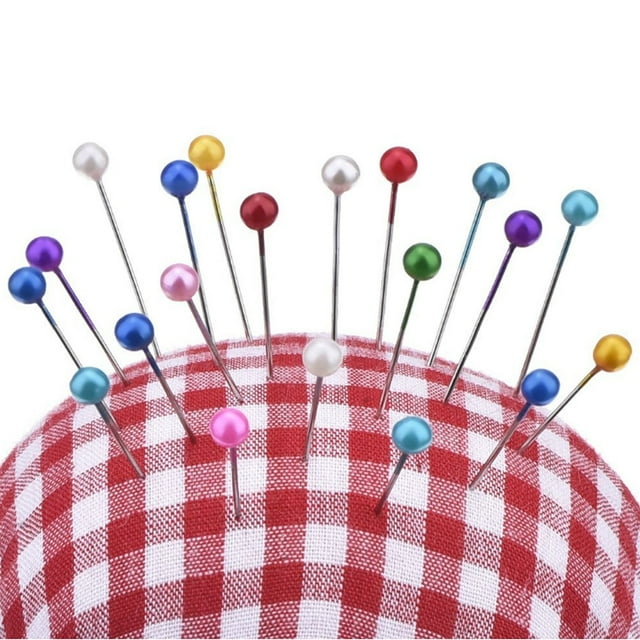 100X Round Head Dressmaking Sewing Straight Pins Mixed Color G0X3 ...