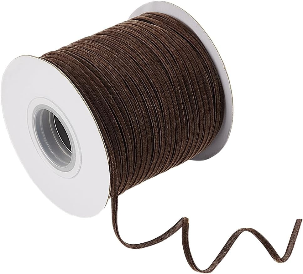 100Yards Coconut Brown Velvet Ribbon 1/8 Inch Wide Vintage Narrow ...