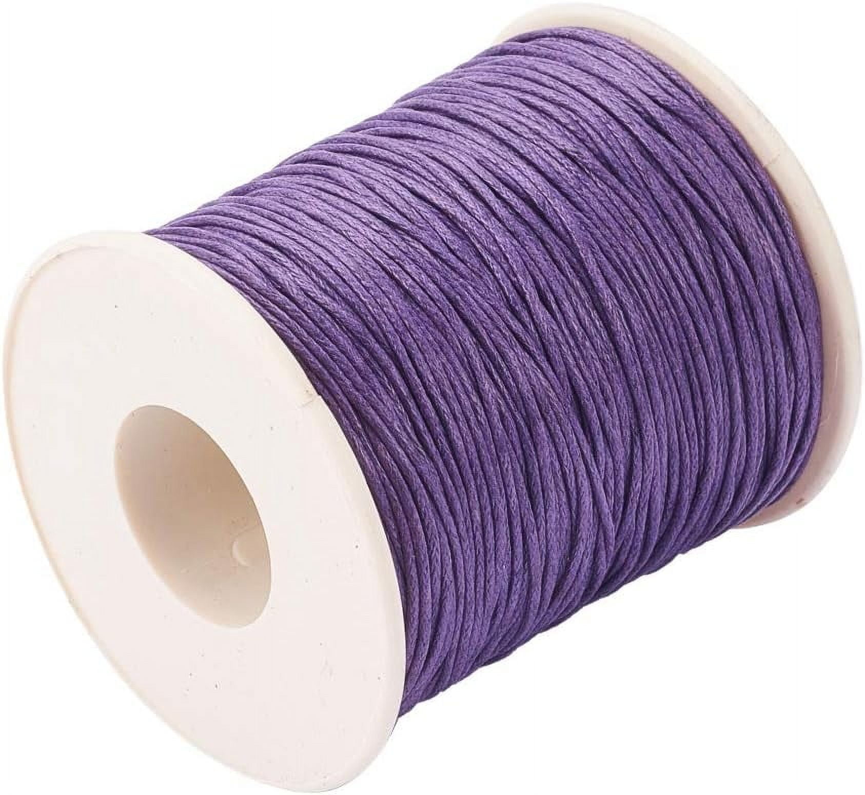 100Yards Round Waxed Cotton Cord 1mm Macrame Craft DIY Thread Rattail ...