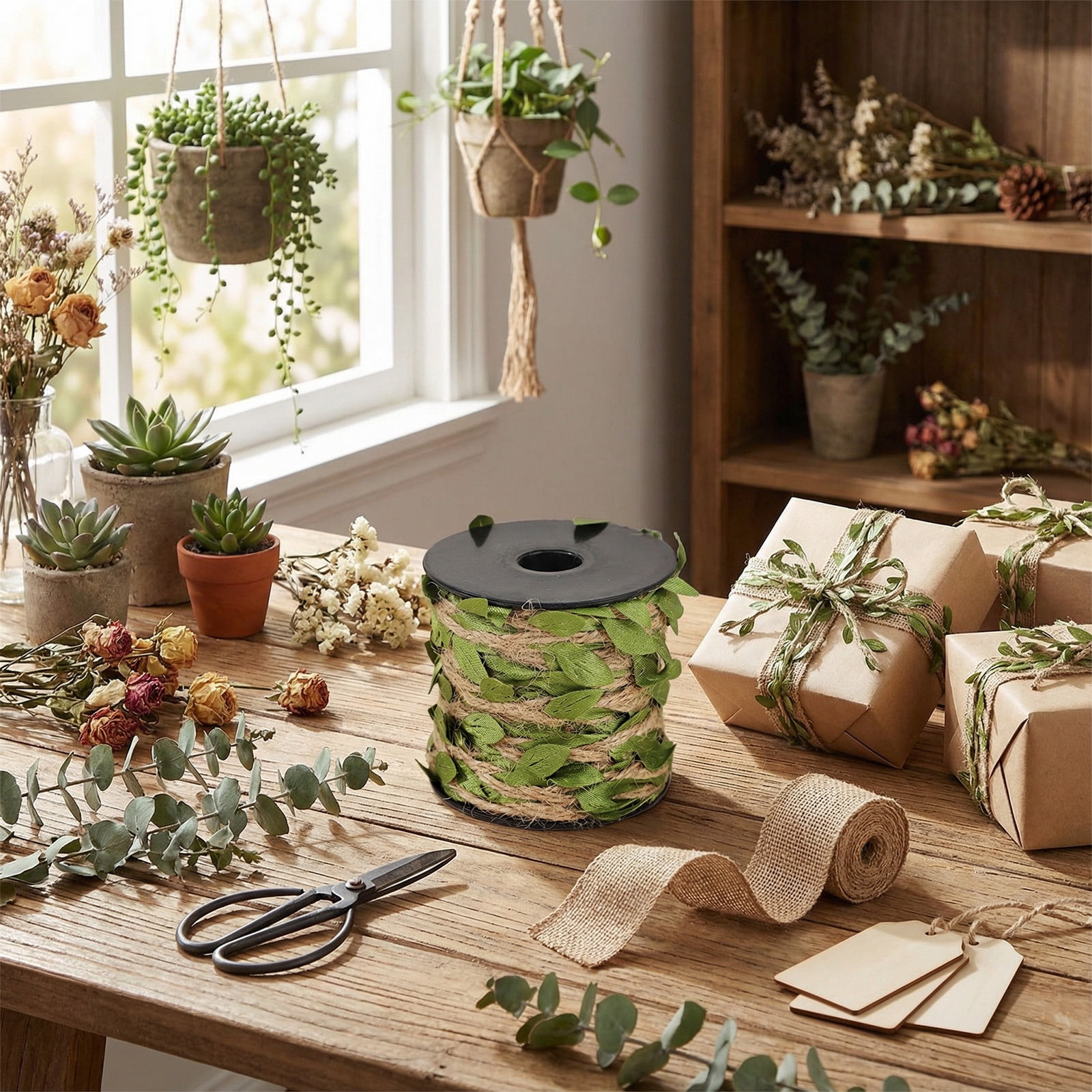 100cm Colorful Simulation Leaf Rope, Polyester Fiber Handmade DIY ...