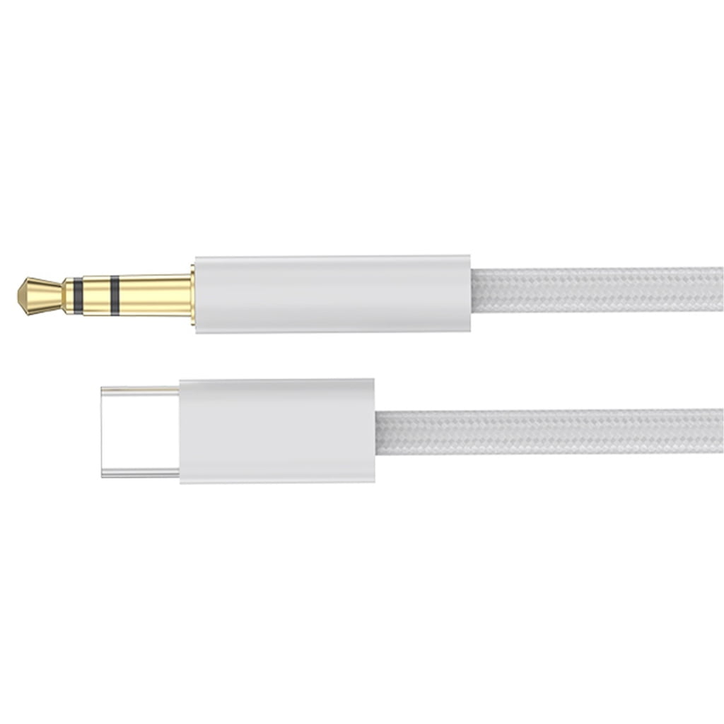 100cm Long USB C to 3.5mm Adapter Cable Nylon Braided Wire Extension ...
