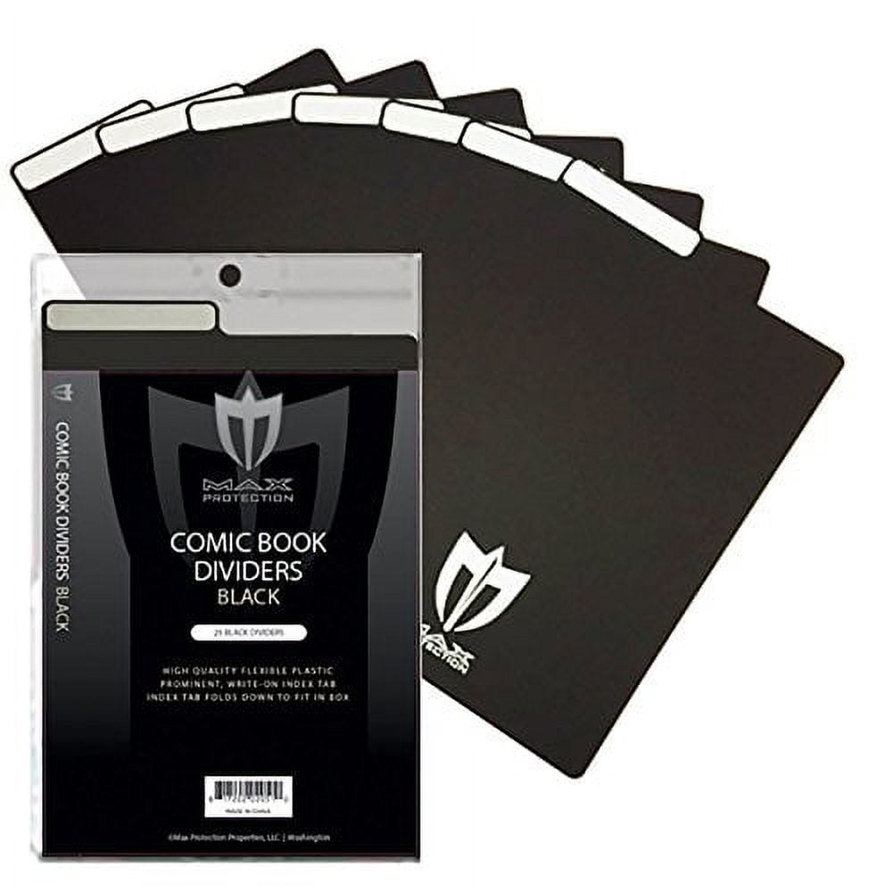 100ct Max Pro Comic Book Dividers - Black - Innovative Flex Fold Tabs ...