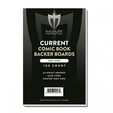 BCW Silver Comic Book Backing Boards, 100 Pack for Art and Bag Storage ...