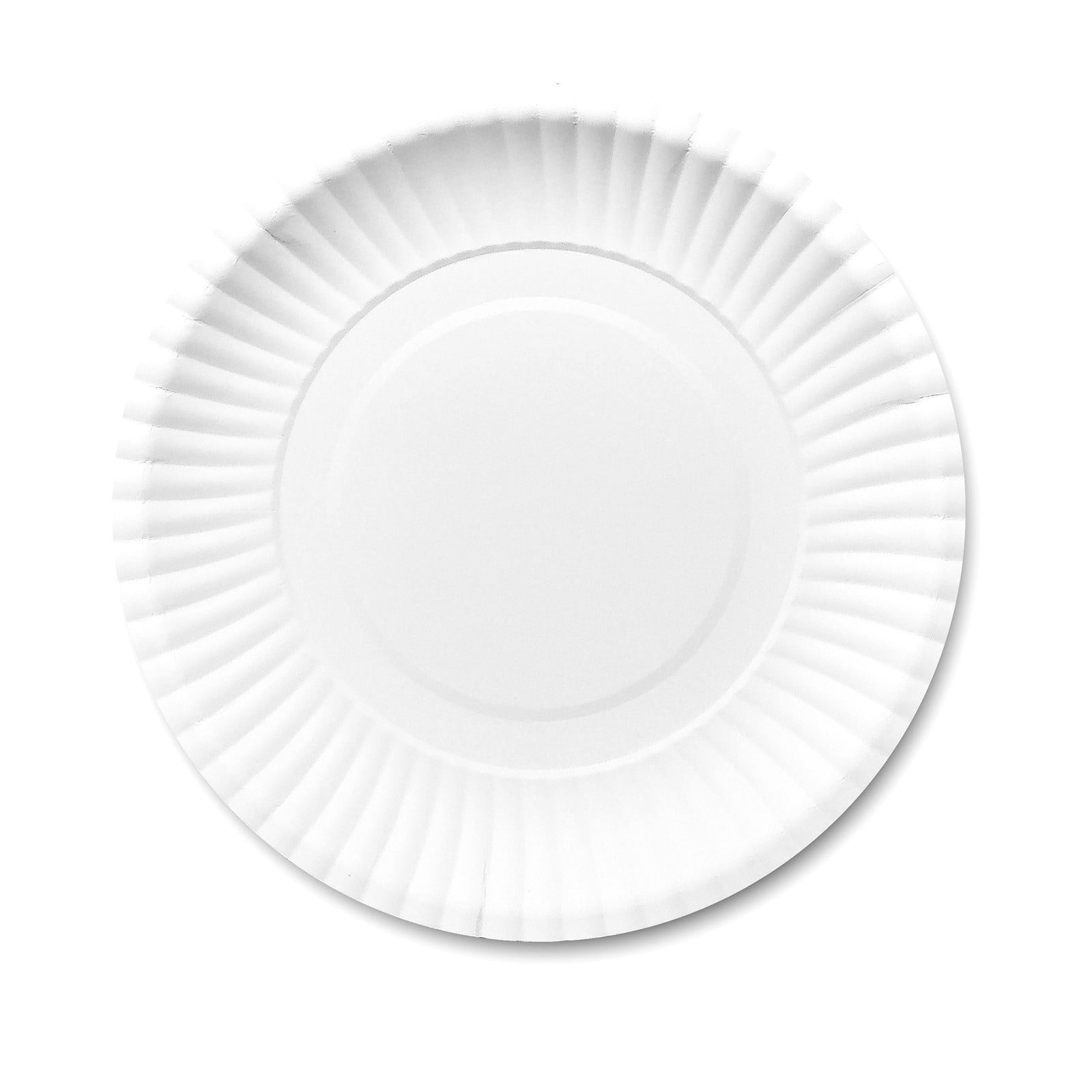 100ct Uncoated 6" White Paper Plates Home Collection Round Eco-Friendly ...
