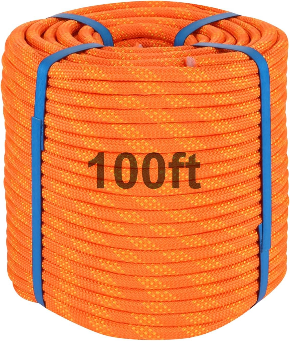 100ft 3/8 Inch Climbing Rope, Heavy Duty Arborist Rope, Nylon Rigging ...