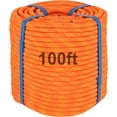 100ft 3/8 Inch Climbing Rope, Heavy Duty Arborist Rope, Nylon Rigging ...