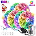 100ft/30M LED Light Strip RGB Soft Rope Lights 5050 SMD 480 LEDs Non ...