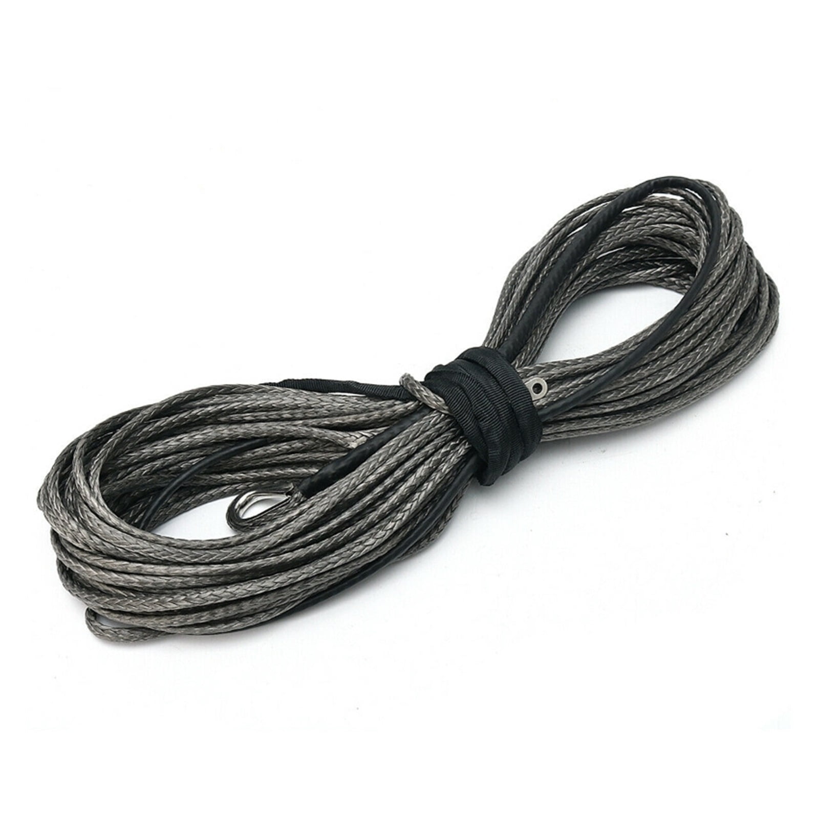 100ft 6500lbs Car Towing Rope Synthetic Fiber Winch Rope With Sheath ...