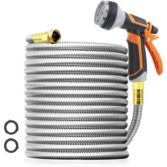 100ft Garden Hose Long Water Hose with 10 Functions Hose Nozzle ...
