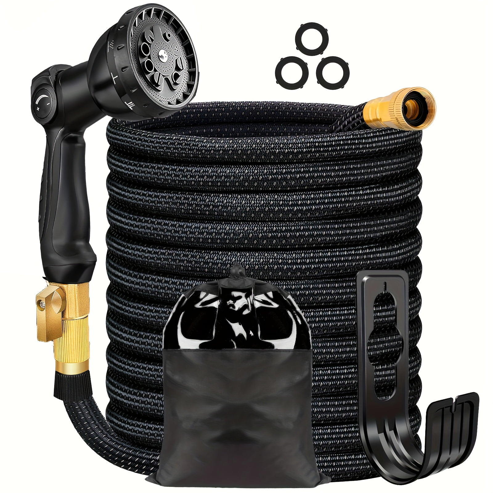 100ft Heavy-Duty Non-Expandable Garden Hose - Leakproof with 3/4" Solid ...