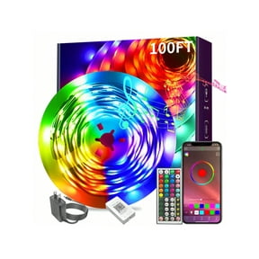Yi Lighting 32.8ft Smart RGB Strip Lights, Music-Synced Color Changing ...