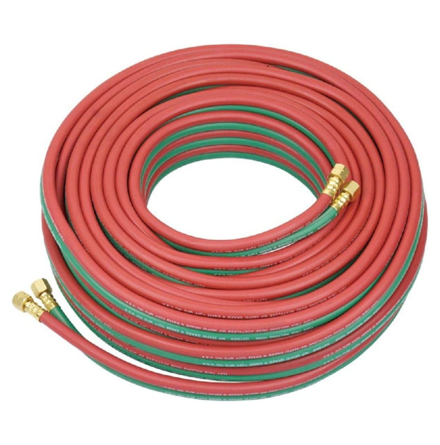 100ft Oxy Acetylene Welding Hose Twin Line R Grade 1/4" ID 300psi Brass ...