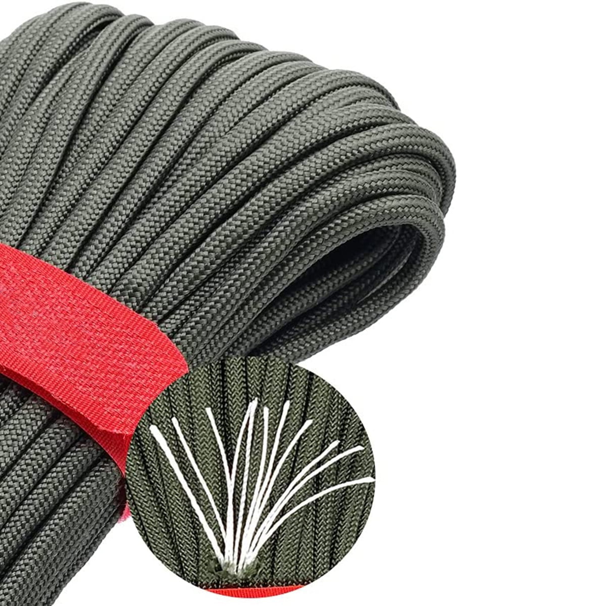 100ft Paracord Rope 5/32 Inch Nylon Parachute Cord Green - Walmart.com