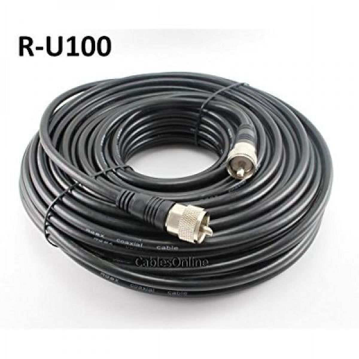 100ft Rg8x Coax UHF (Pl259) Male to Male 50 Ohm Antenna Cable - Walmart.com