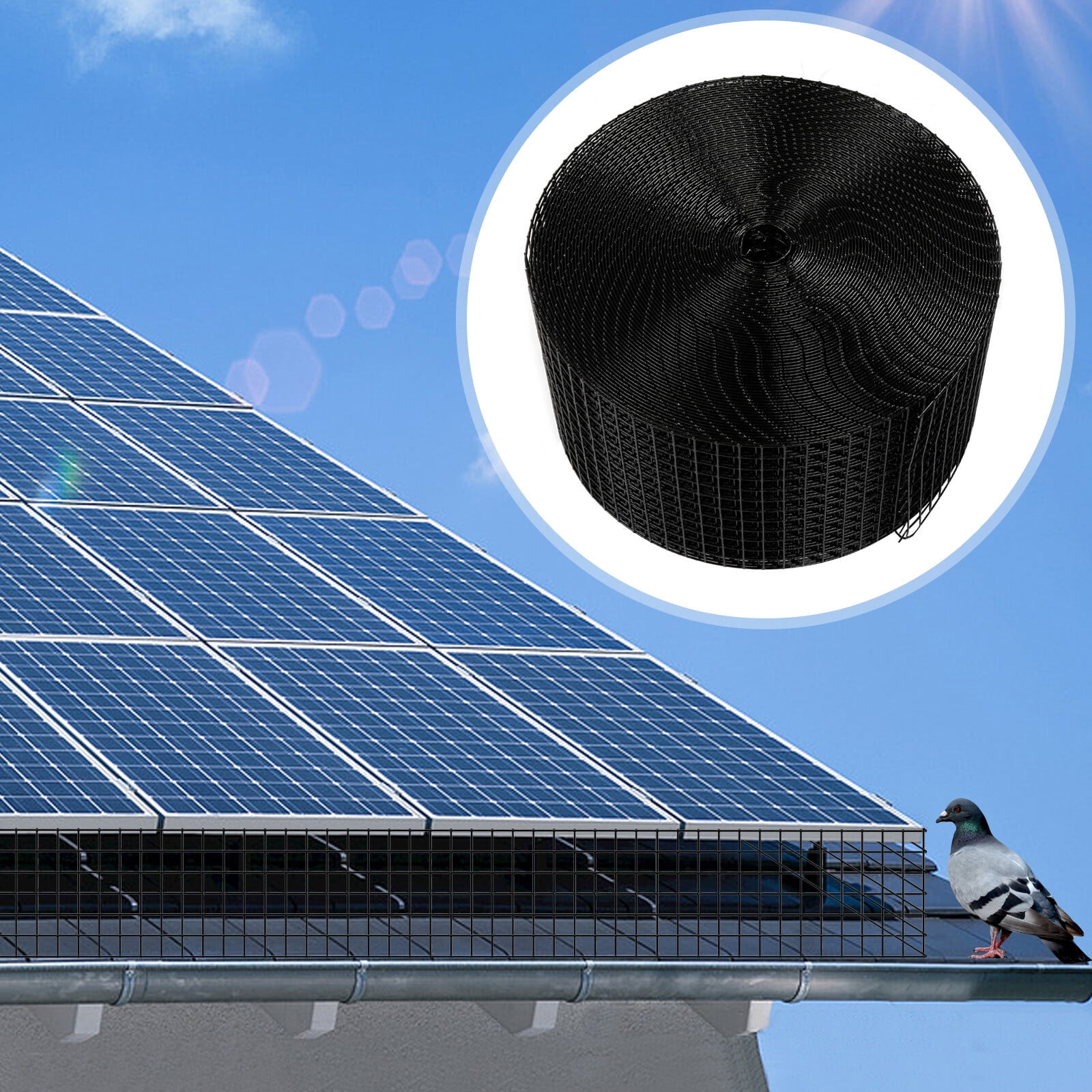 100ft Solar Panel Wire Mesh Roll & clip kit - Pigeon Bird Proofing ...