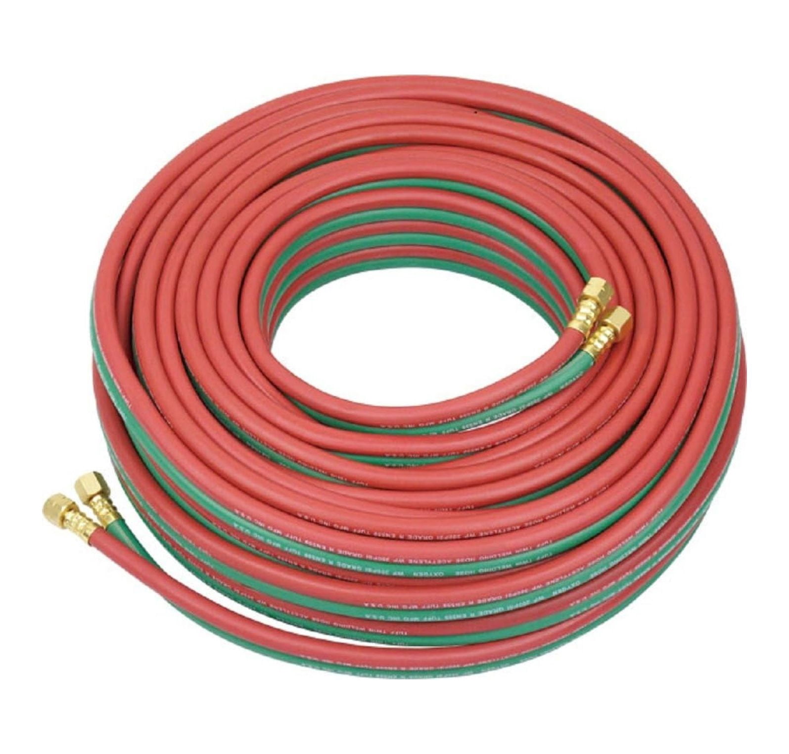 100ft Twin Dual Line Oxy Acetylene Welding Hose 100 Feet 300psi Brass ...