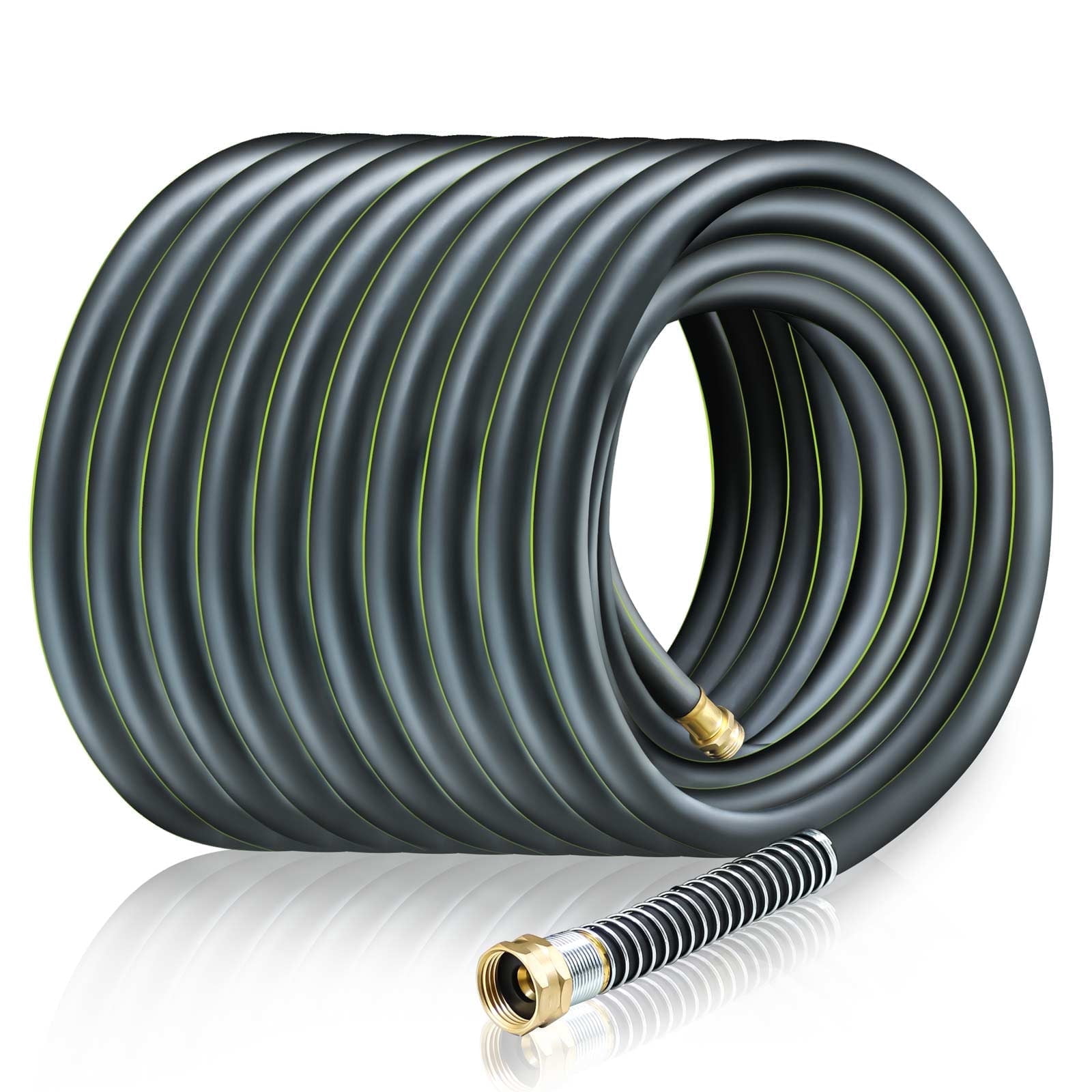 100ft 5/8" Flexible Outdoor Garden Hose with Brass Connector,Anti ...