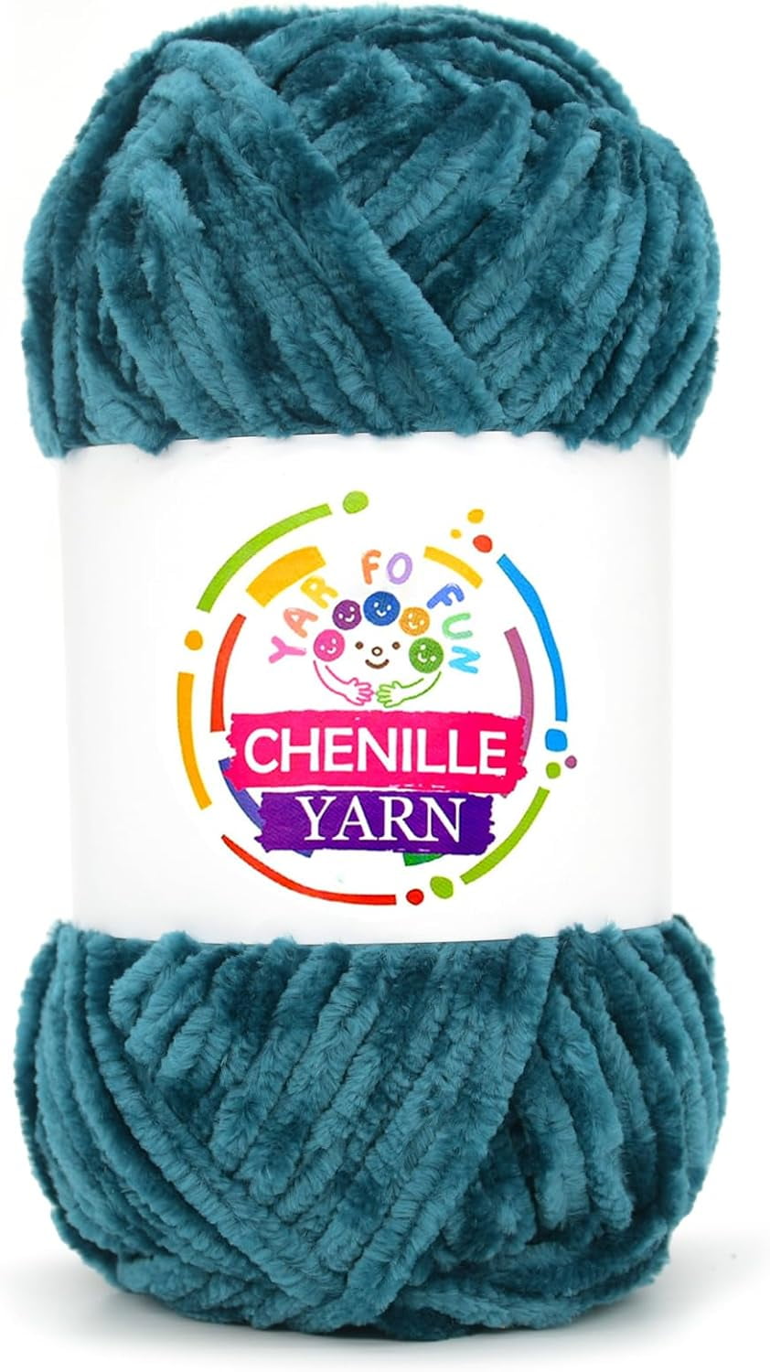 100g 1 Roll Velvet Chenille Yarn for Crocheting,Handcrafts Weaving Soft ...