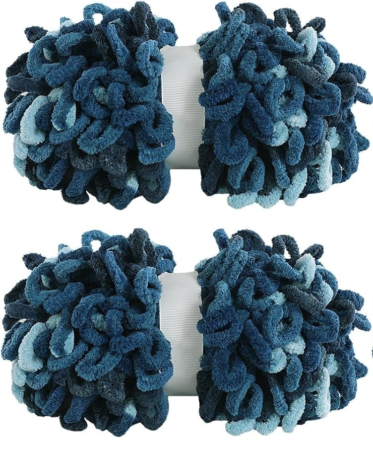 100g 9m 2pack Bulky Loop Yarn for Finger Knitting Soft,Off The Hook ...