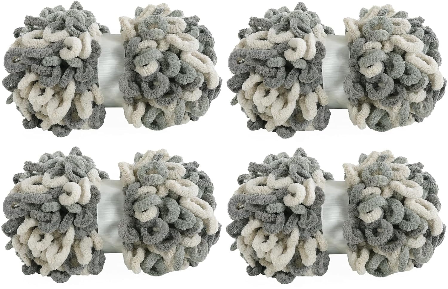 100g 9m 2pack Bulky Loop Yarn for Finger Knitting Soft,Off The Hook ...