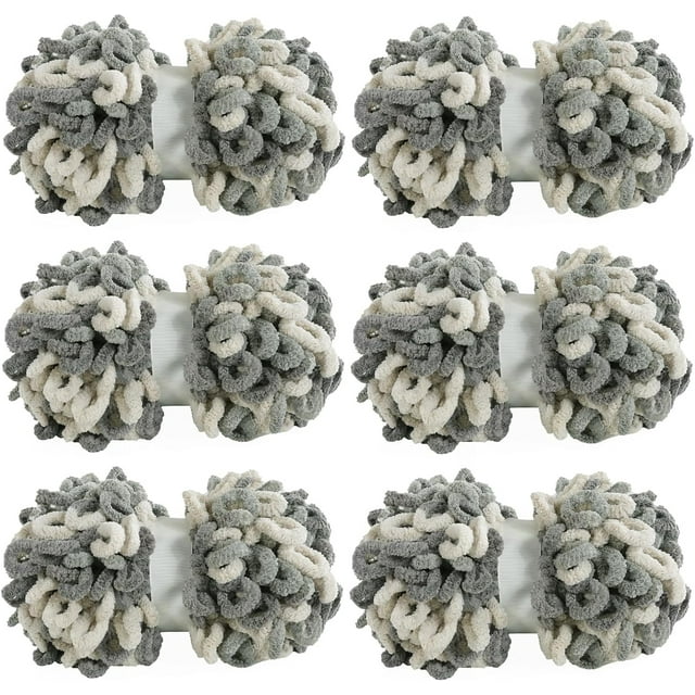 100g 9m 6pack Bulky Loop Yarn for Finger Knitting Soft,Off The Hook ...