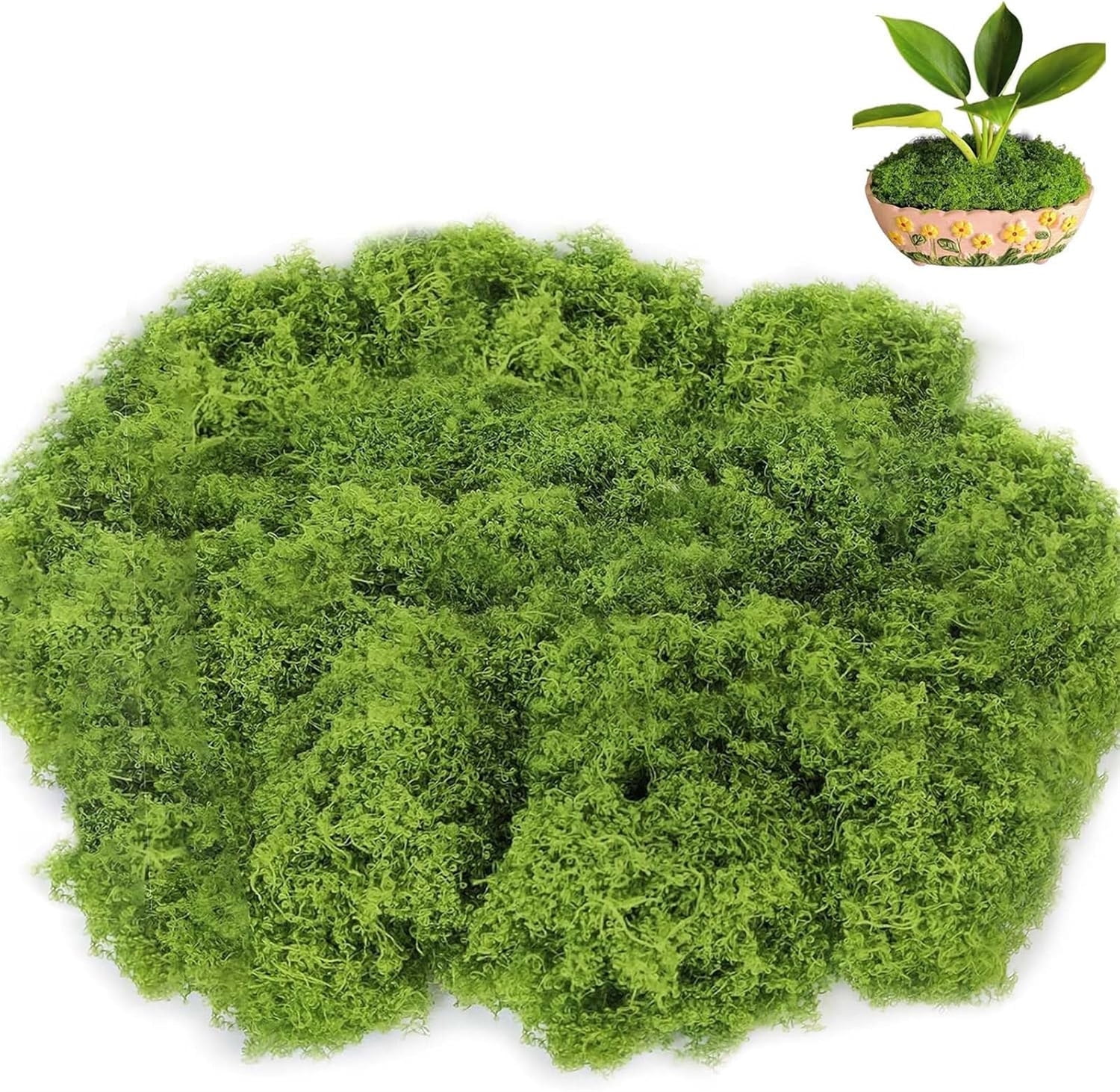100g Artificial Moss for Plant Pots,Bexikou Preserved Moss Decorative ...