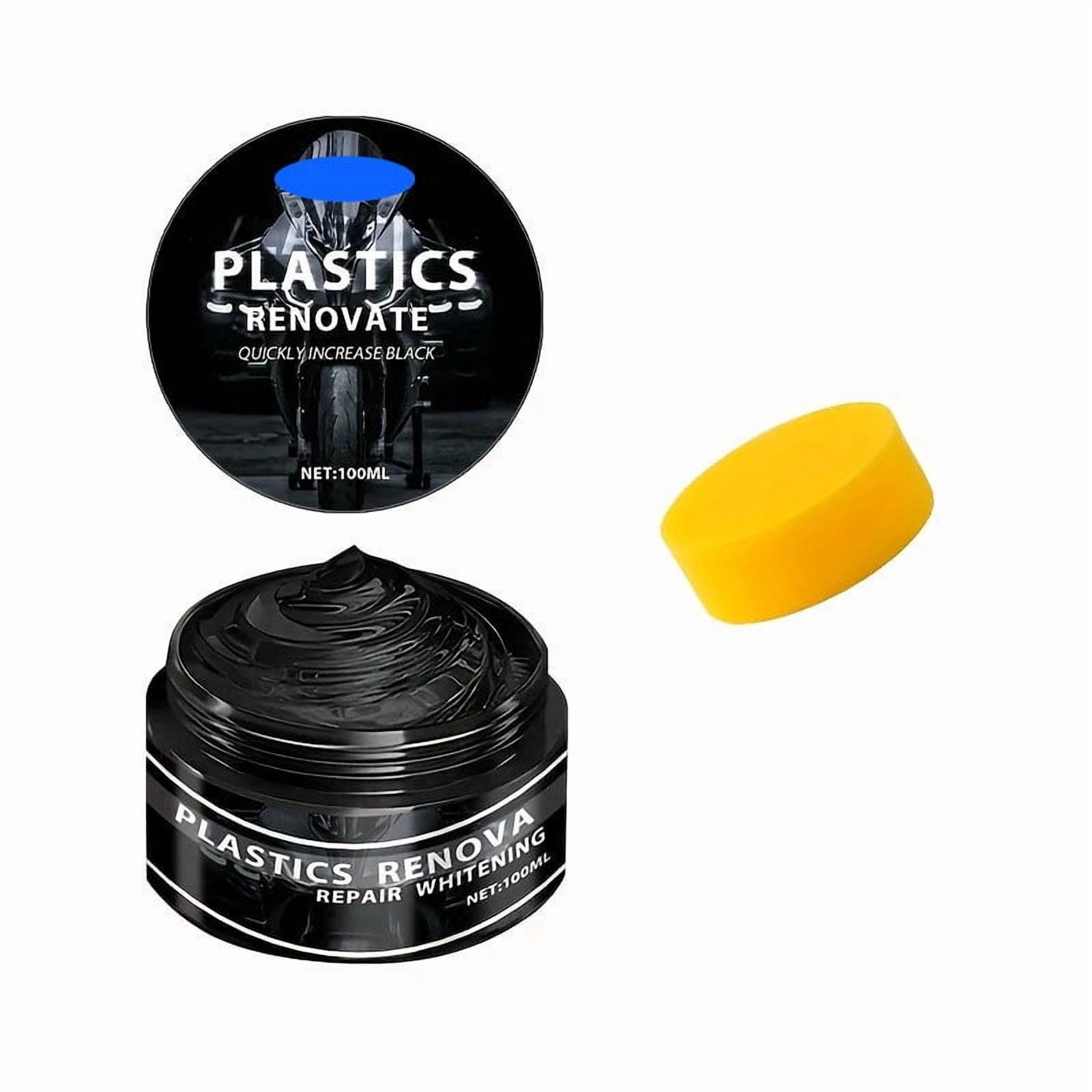 100g Car and Motorcycle Plastic Parts Polishing Paste Kit with Sponge ...