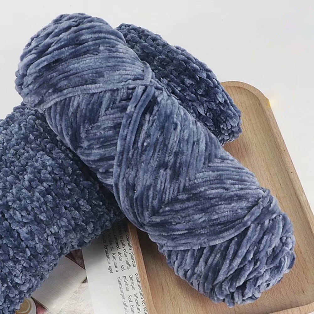 100g Chenille Soft Velvet Yarn Blended Knitting Wool Crochet Handmade ...