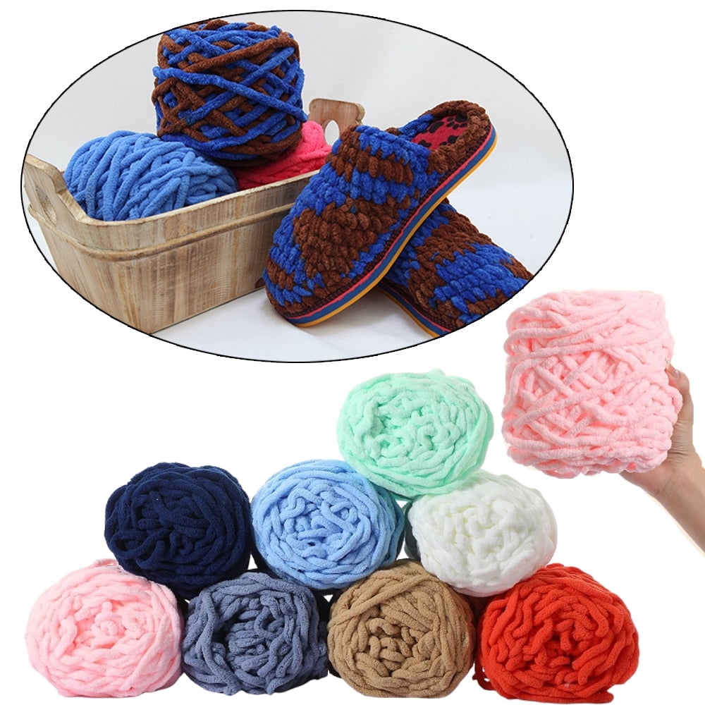 100g Chunky Crochet Yarn, Multi Colored Knitting Yarn Bulk, Velvet ...