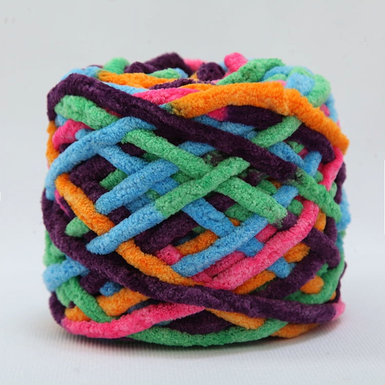100g Chunky Crochet Yarn, Multi Colored Knitting Yarn Bulk, Velvet ...