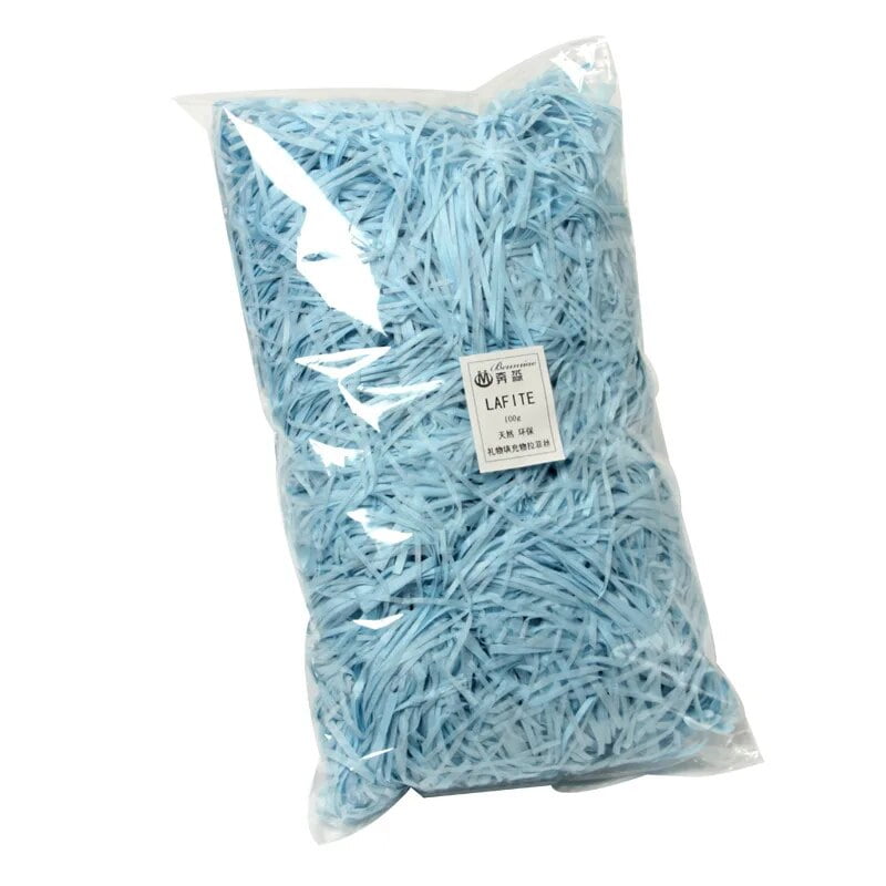 100g Colorful Shredded Crinkle Lafite Paper Raffia Filler DIY Wedding ...