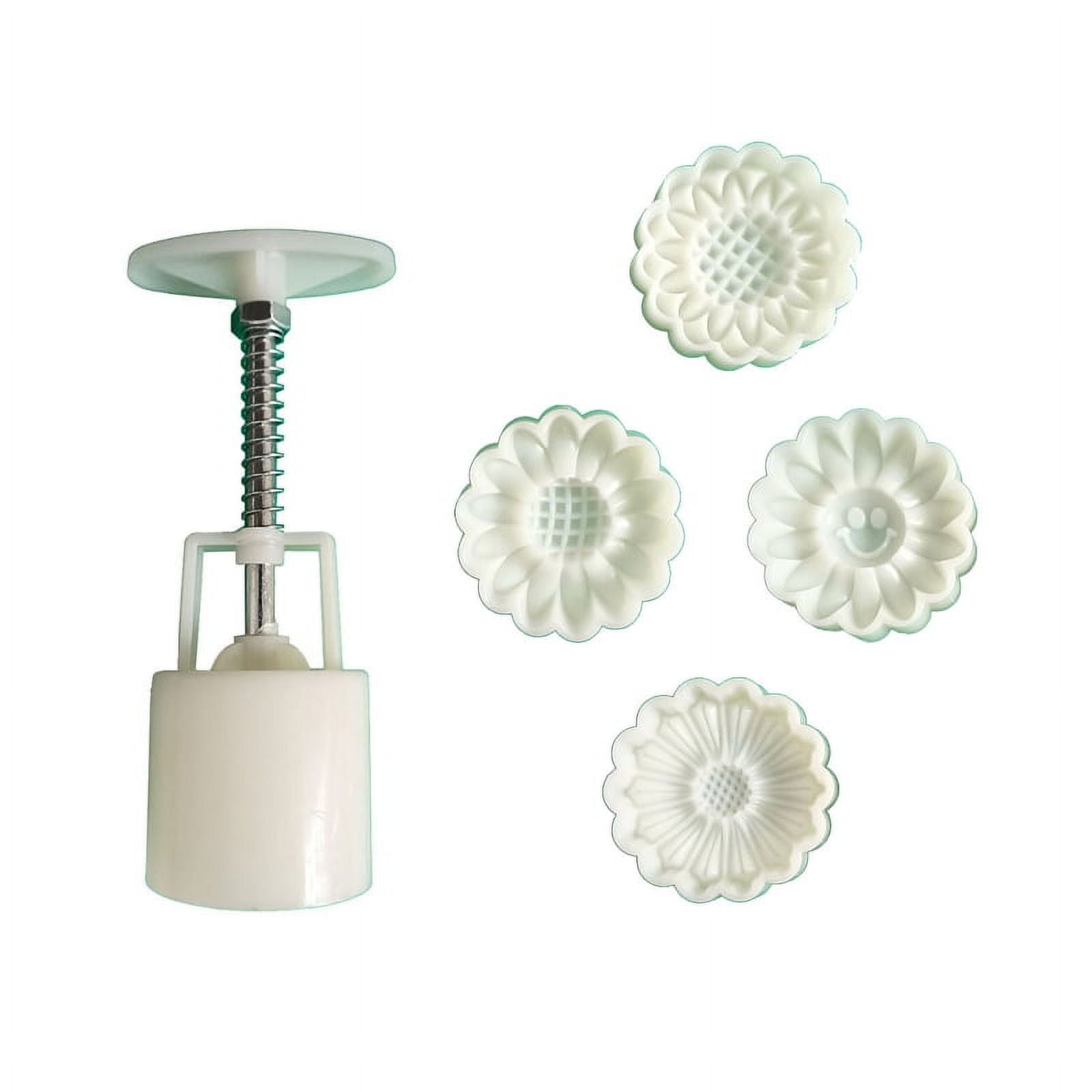 100g Plastic Material Mooncake Molds Mooncake Stamps Sunflower Shape ...