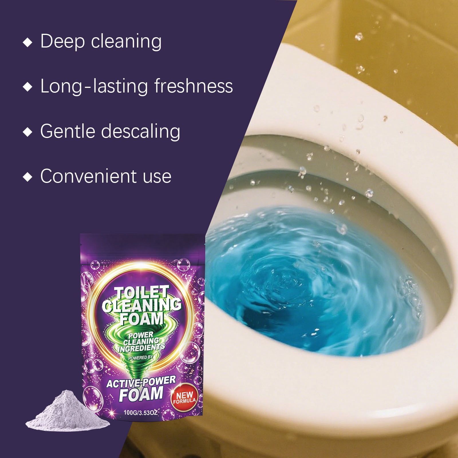 100g Powder-Type Toilet Cleaner – Deep Penetrating Stain Remover ...