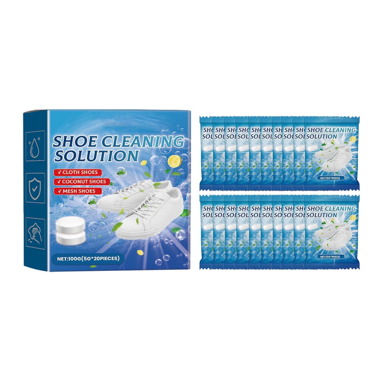 100g White Shoes Cleaning Tablets, Mild Sneaker Cleaner for Yellowing ...