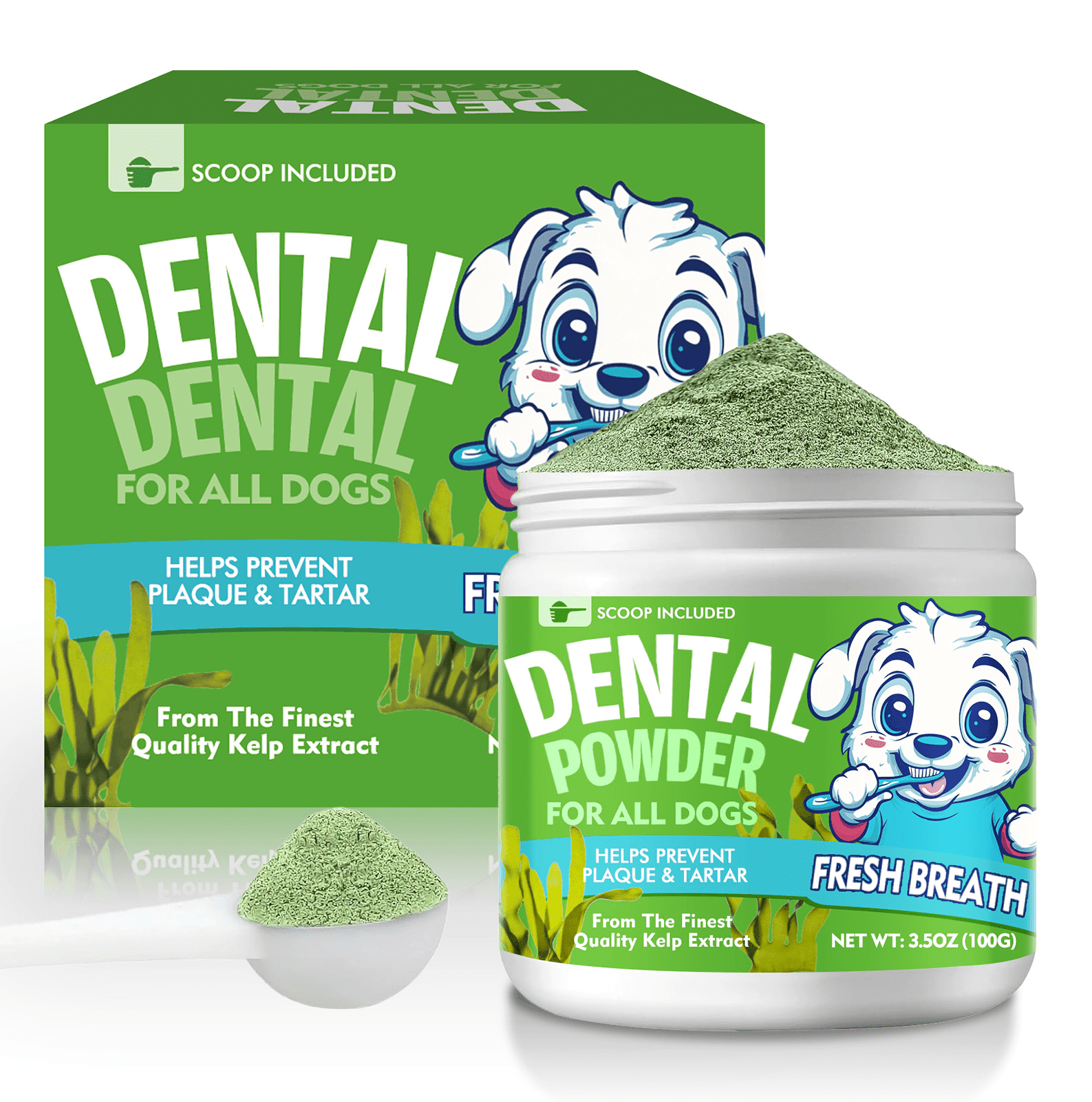 Seaweed Formula Removes Dental Plaque Tooth Powder for Dog - Walmart.com