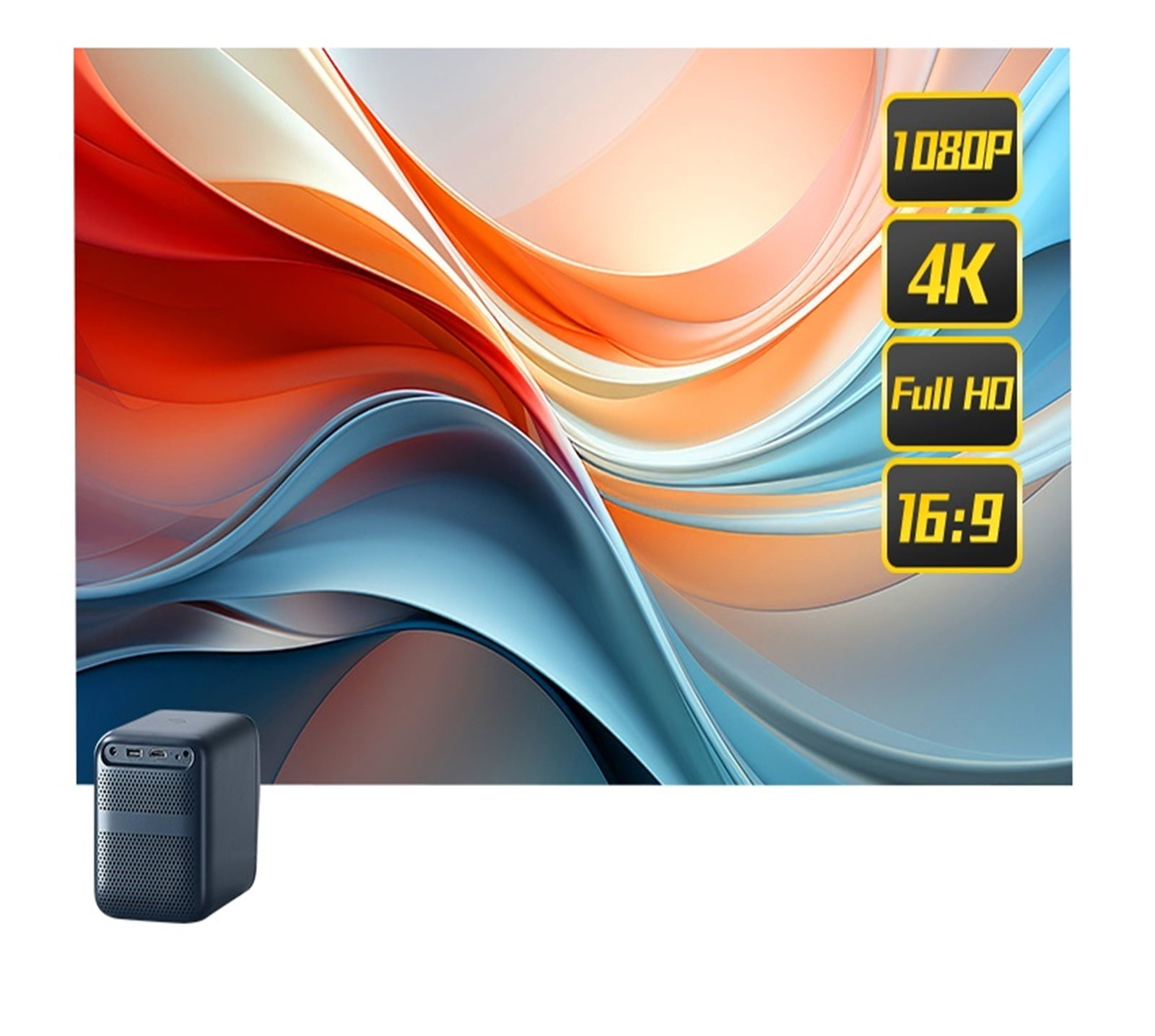 100inch HD Anti-Light Curtain Projector Screen 16:9 Indoor Ultra View ...