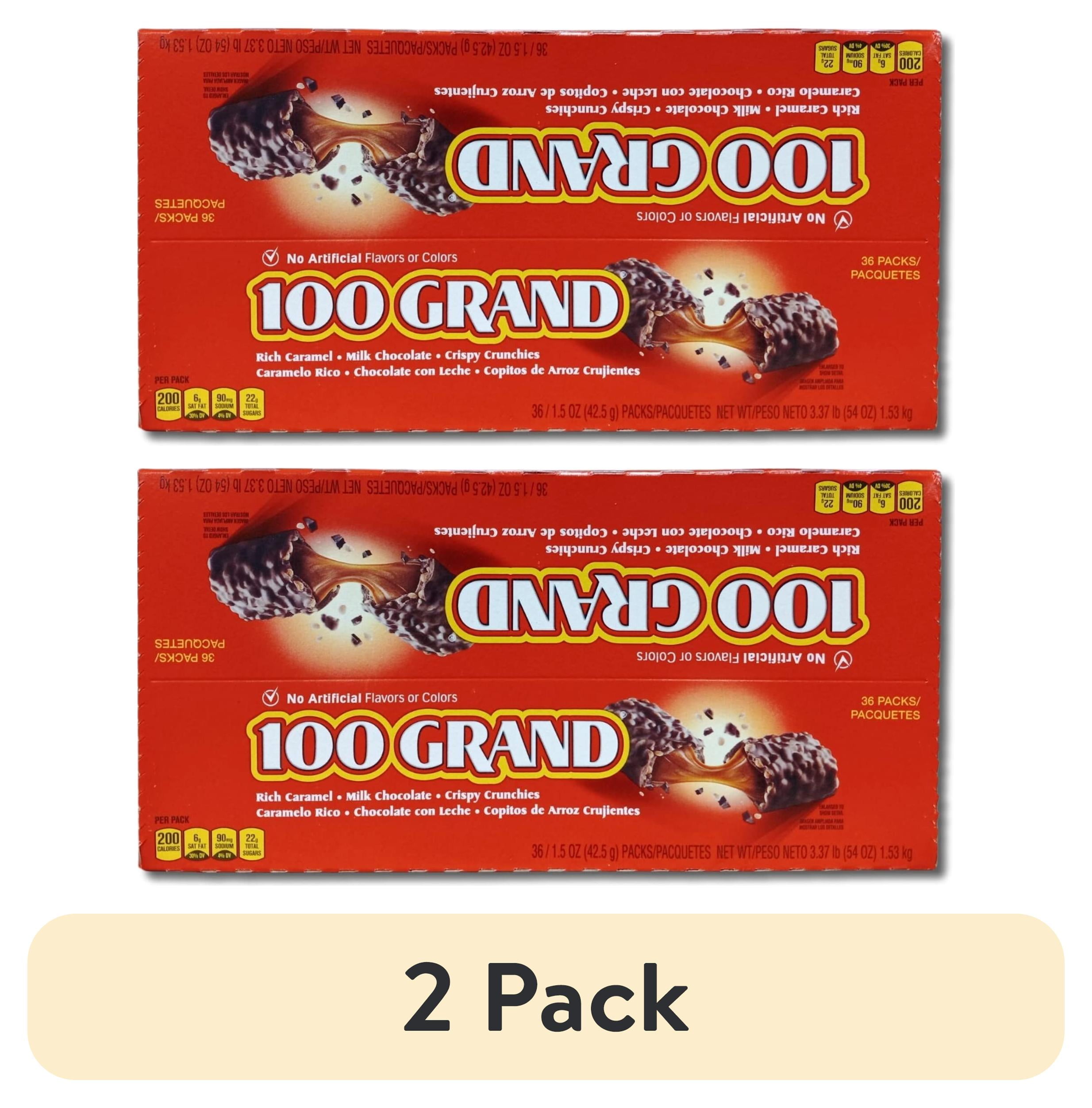 (2 pack) 100k Grand Candy Bars Value Pack | 1.5 Ounce | Box of 36 ...