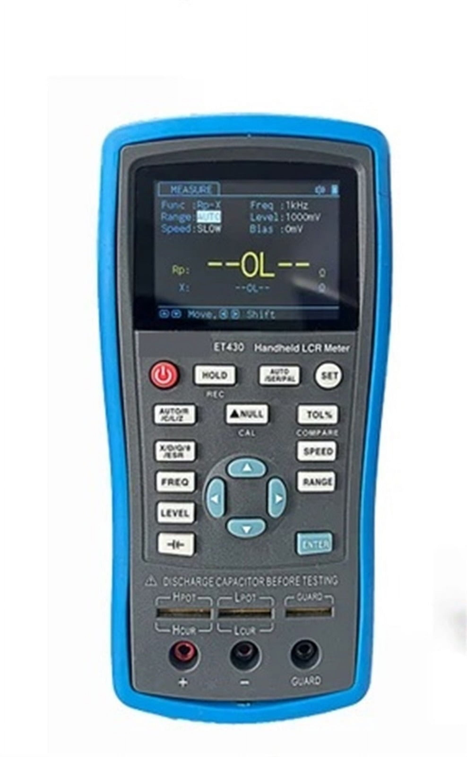 100kHz Multifunction Handheld LCR Digital Bridge Meter High Precision Capacitance Inductance ...