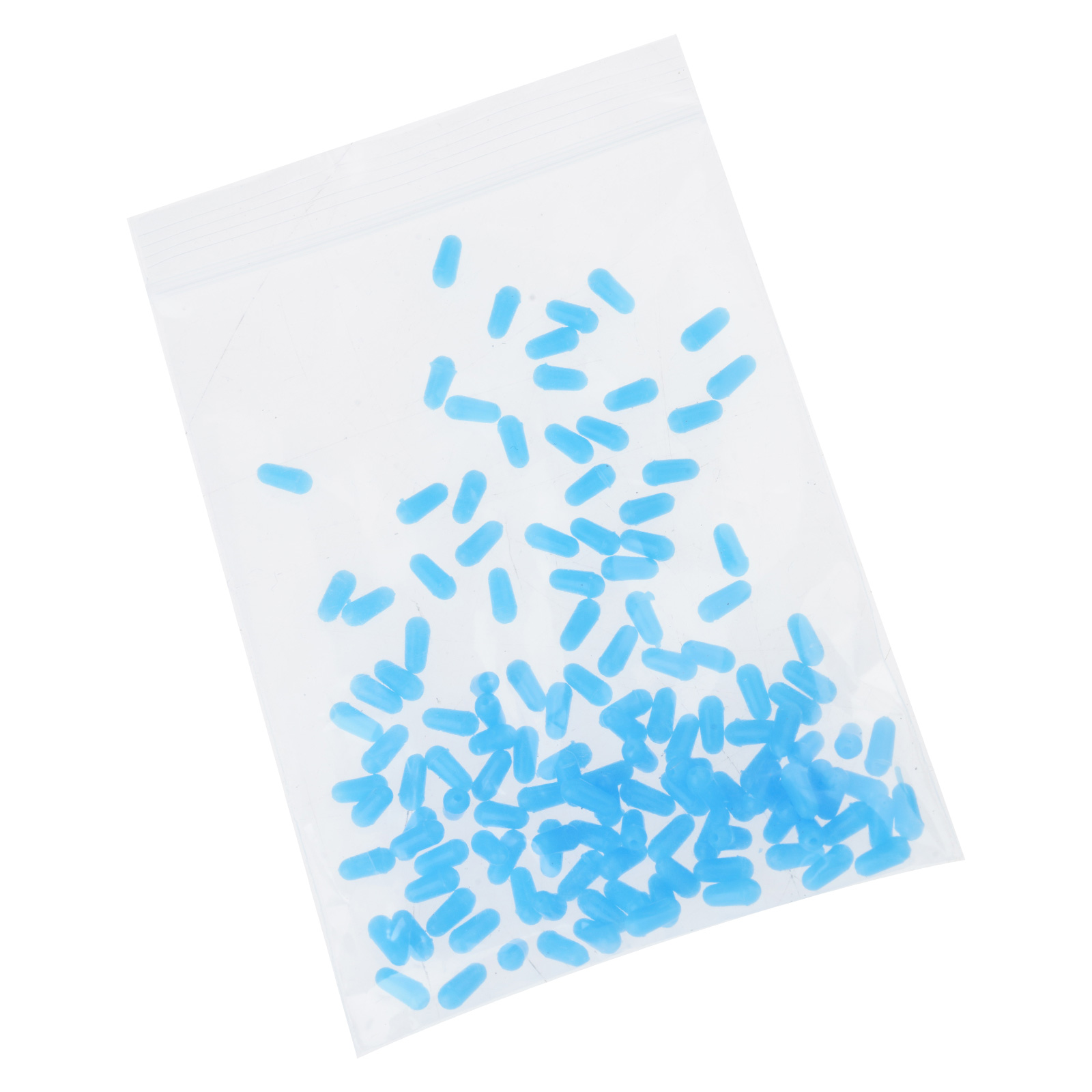 100lots Fishing Line Beads Smooth Fishing Beads Rubber Space Bean ...