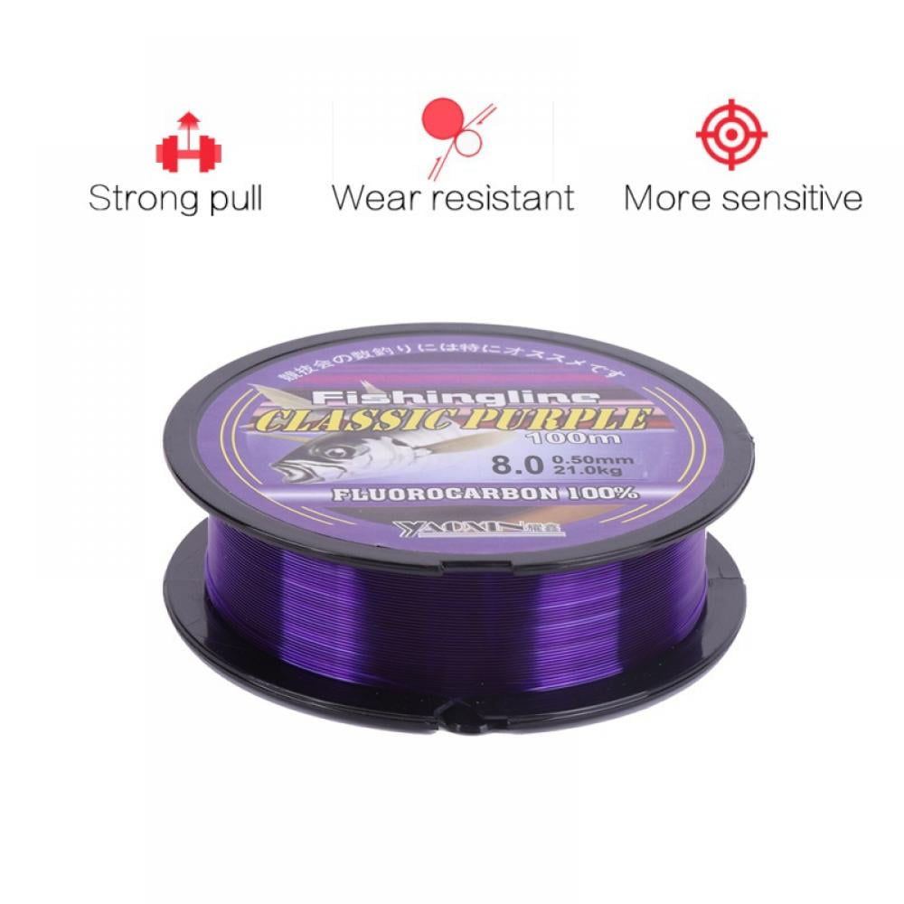100m Fishing Line Nylon Fluorocarbon Fishing Leader Line Strong Pull ...