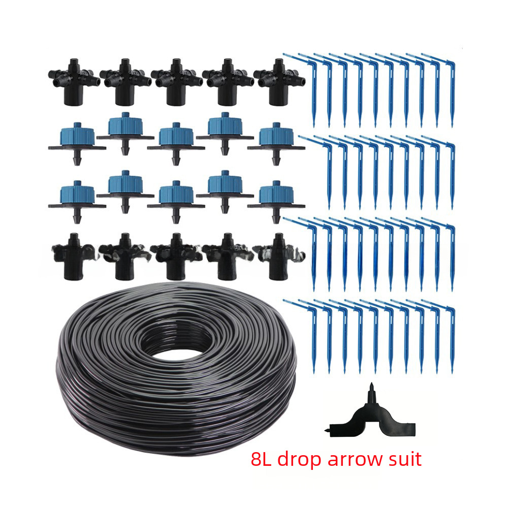100m Drop Curved Drop One Out Four Belt Turbulence Device Drip Irrigation Greenhouse Seedling