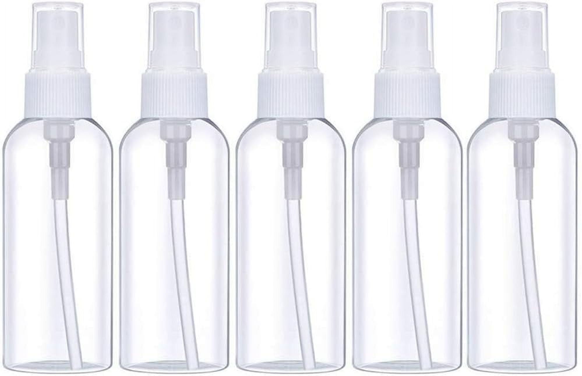 100ml /3.4 oz. Spray Bottles, 5 Pack, Empty Plastic Clear Small Travel ...
