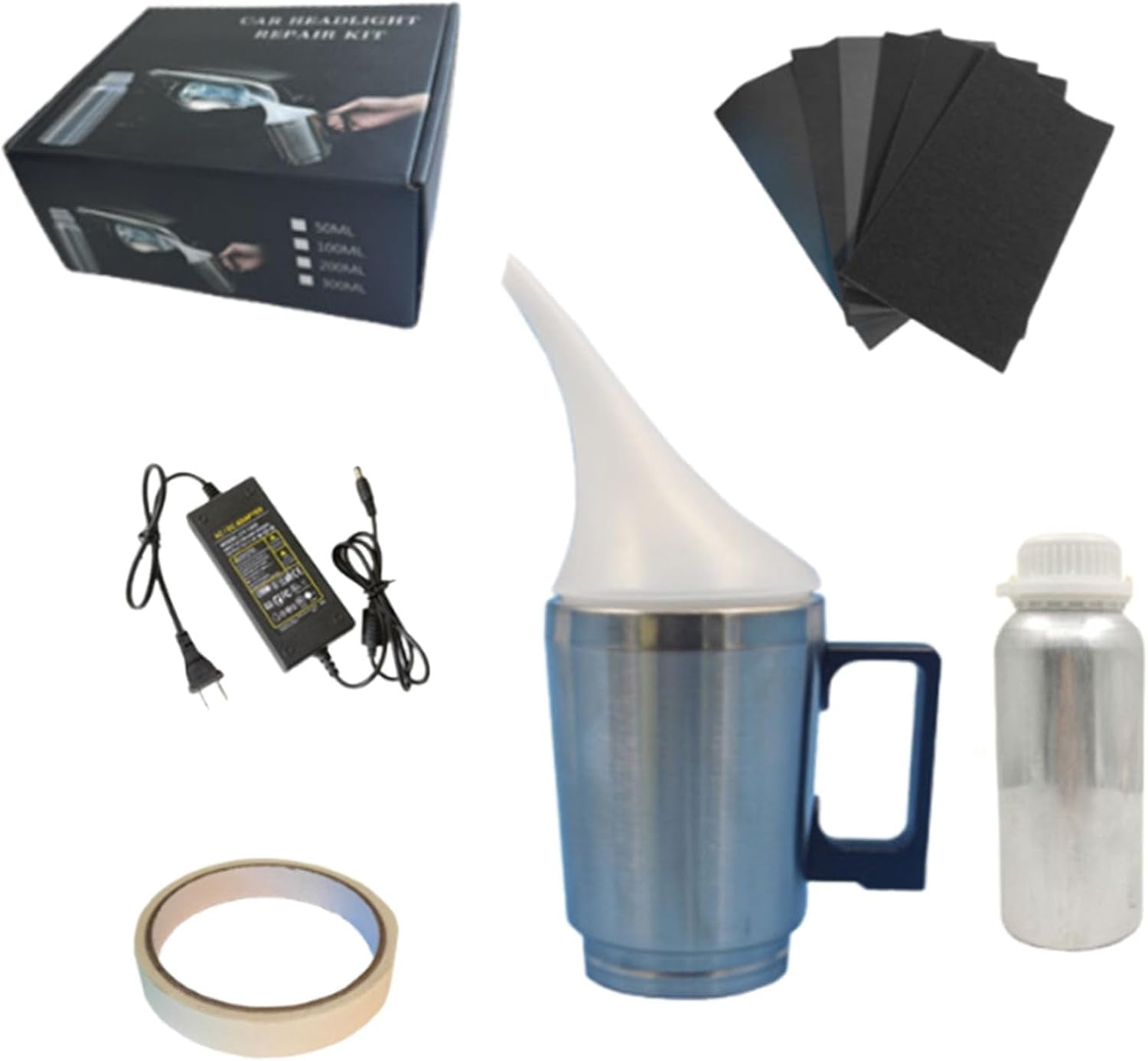 100ml Acetone Headlight Restoration Kit With Vapor Cup Diy Repair