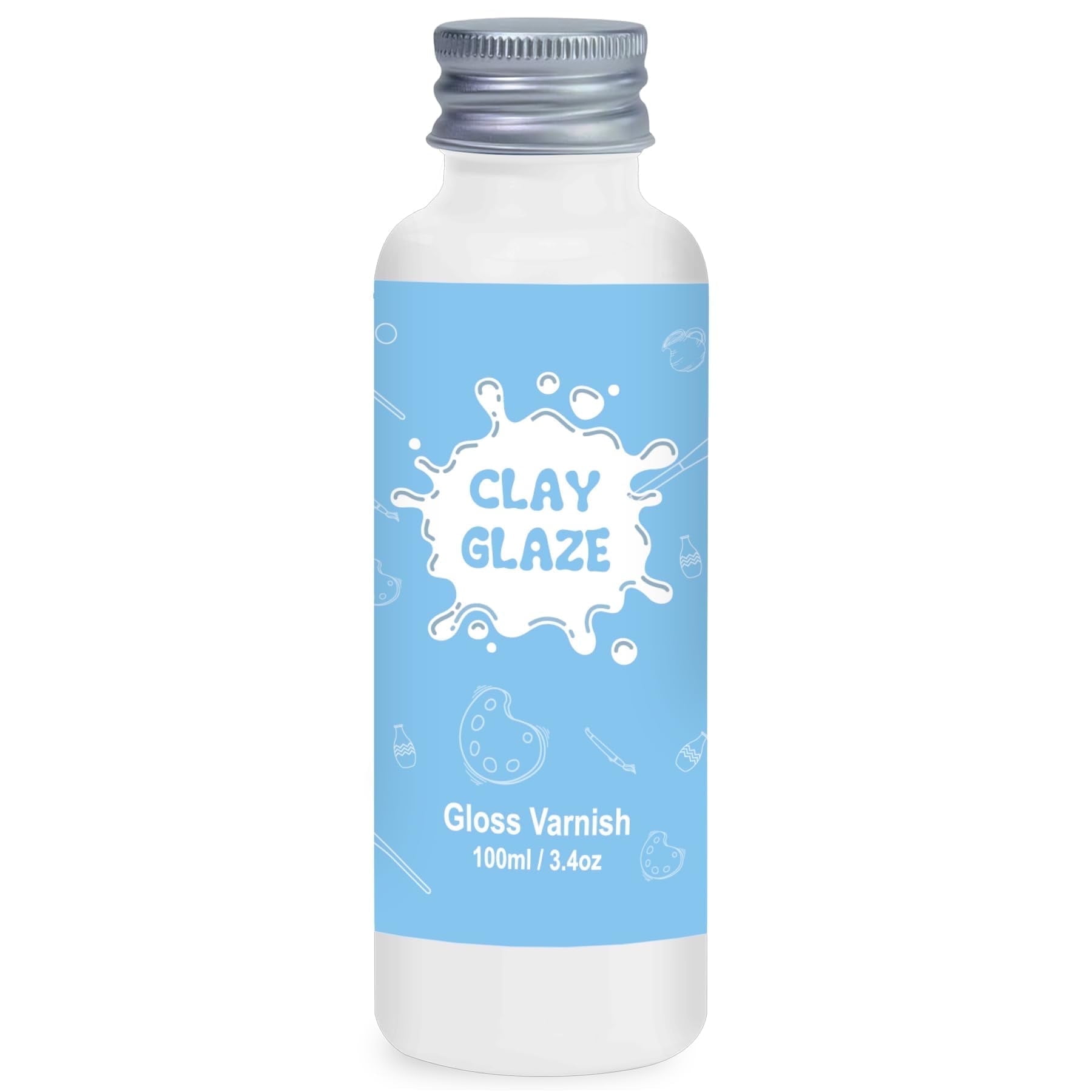 Air Dry Clay Varnish, 3.4 fl oz, Gloss Finish Clay Glaze, Waterproof ...