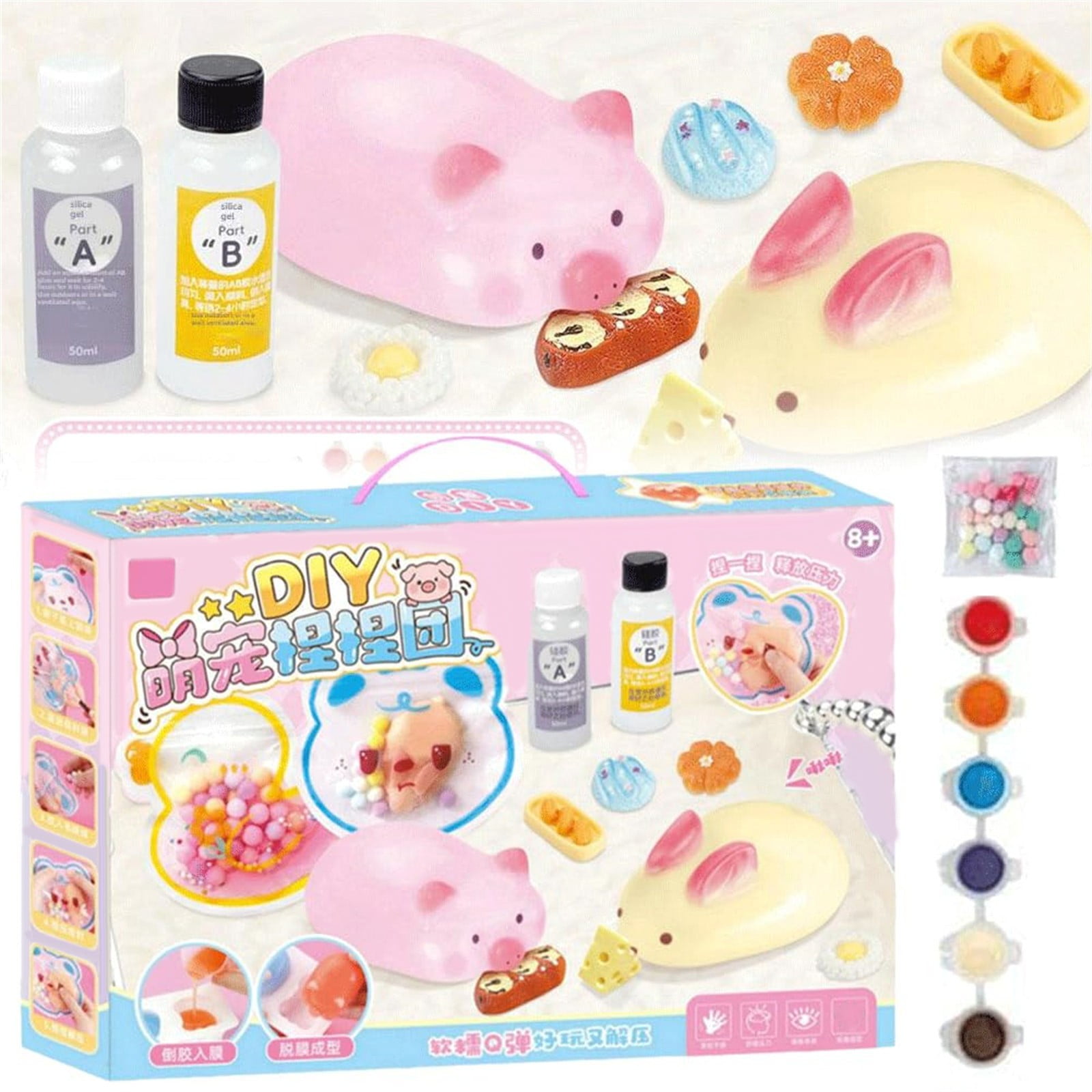 100ml DIY Toys Kits Make Your Own Animal Toys Mix And Stress Toys Taba ...