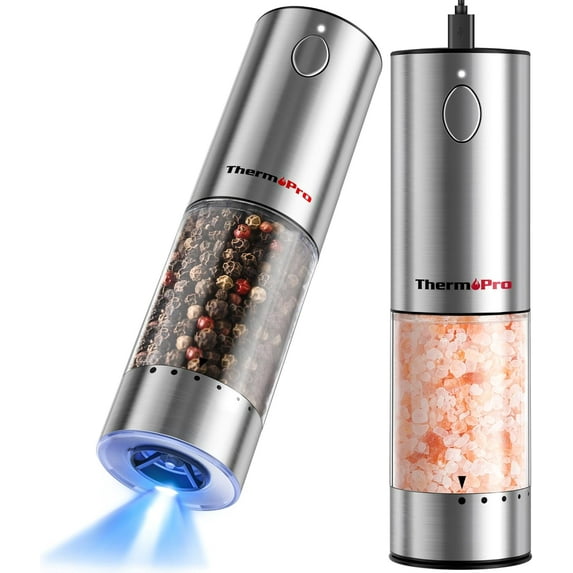 100ml Electric Salt and Pepper Grinder Set Rechargeable, Automatic ...