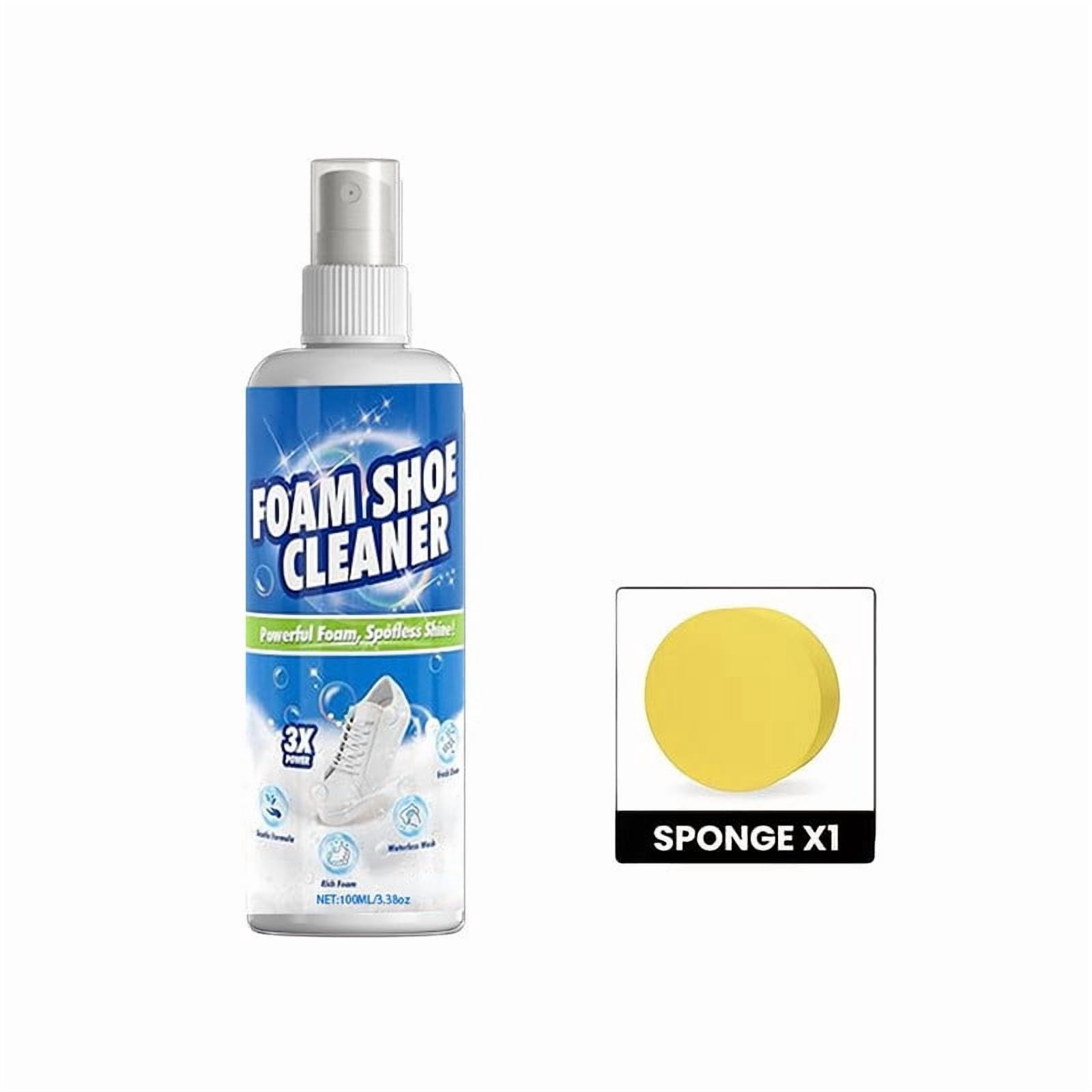 100ml Foam Shoe Cleaner - No-Wash White Sneaker Cleaning Kit with ...