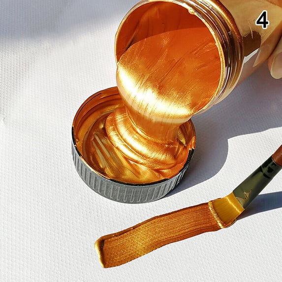 100ml Gold Paint Metallic Acrylic Paint,waterproof Not Faded for ...