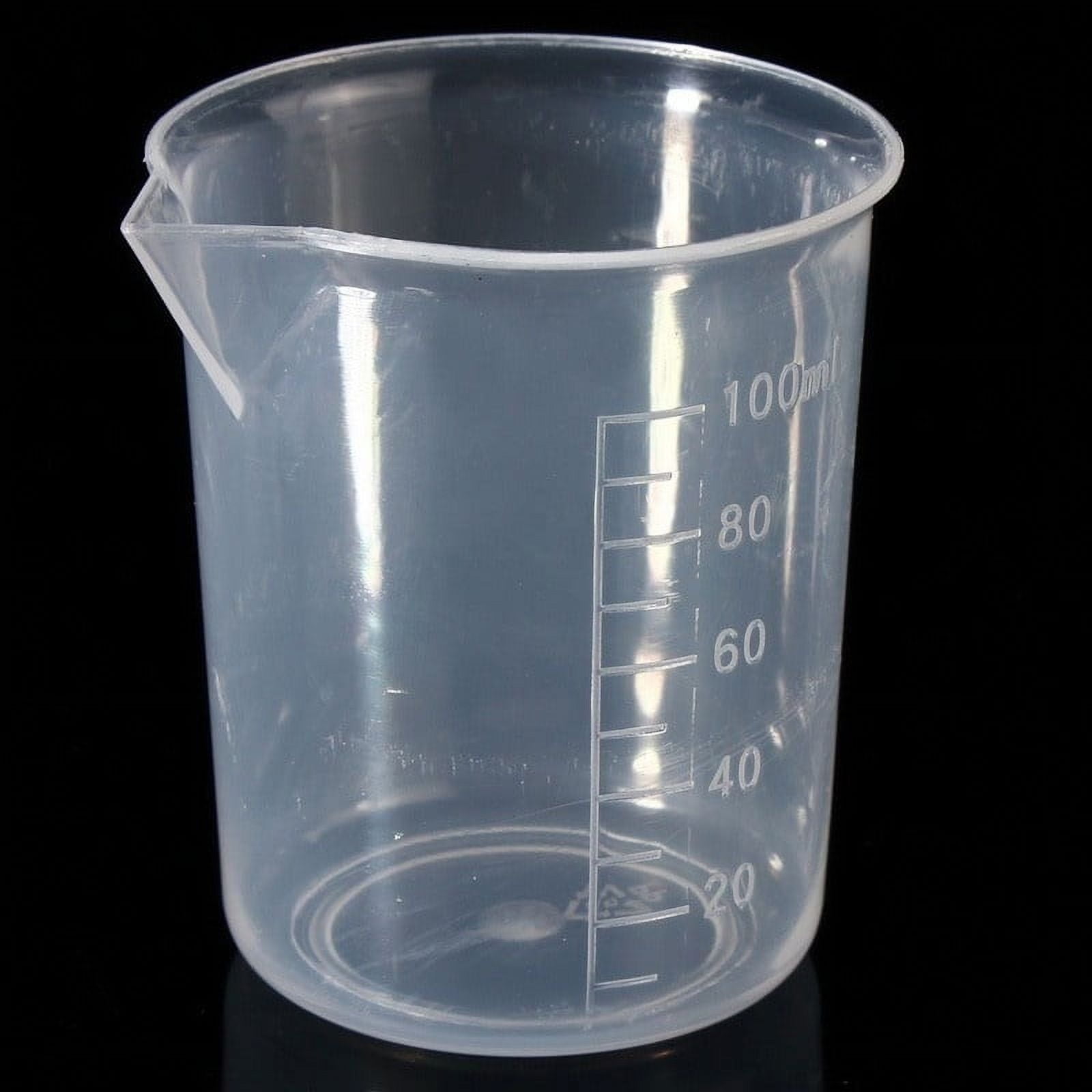 100ml Mixing Cups Plastic Liquid Container Epoxy Resin Scale Beaker Chemical Laboratory Cups ...