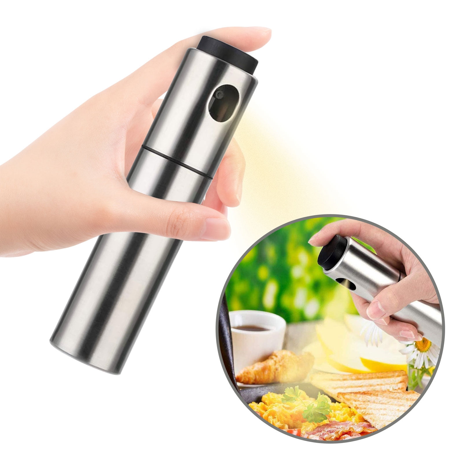 100ml Olive Oil Sprayer for Cooking, Stainless Steel Oil Spray Mister ...